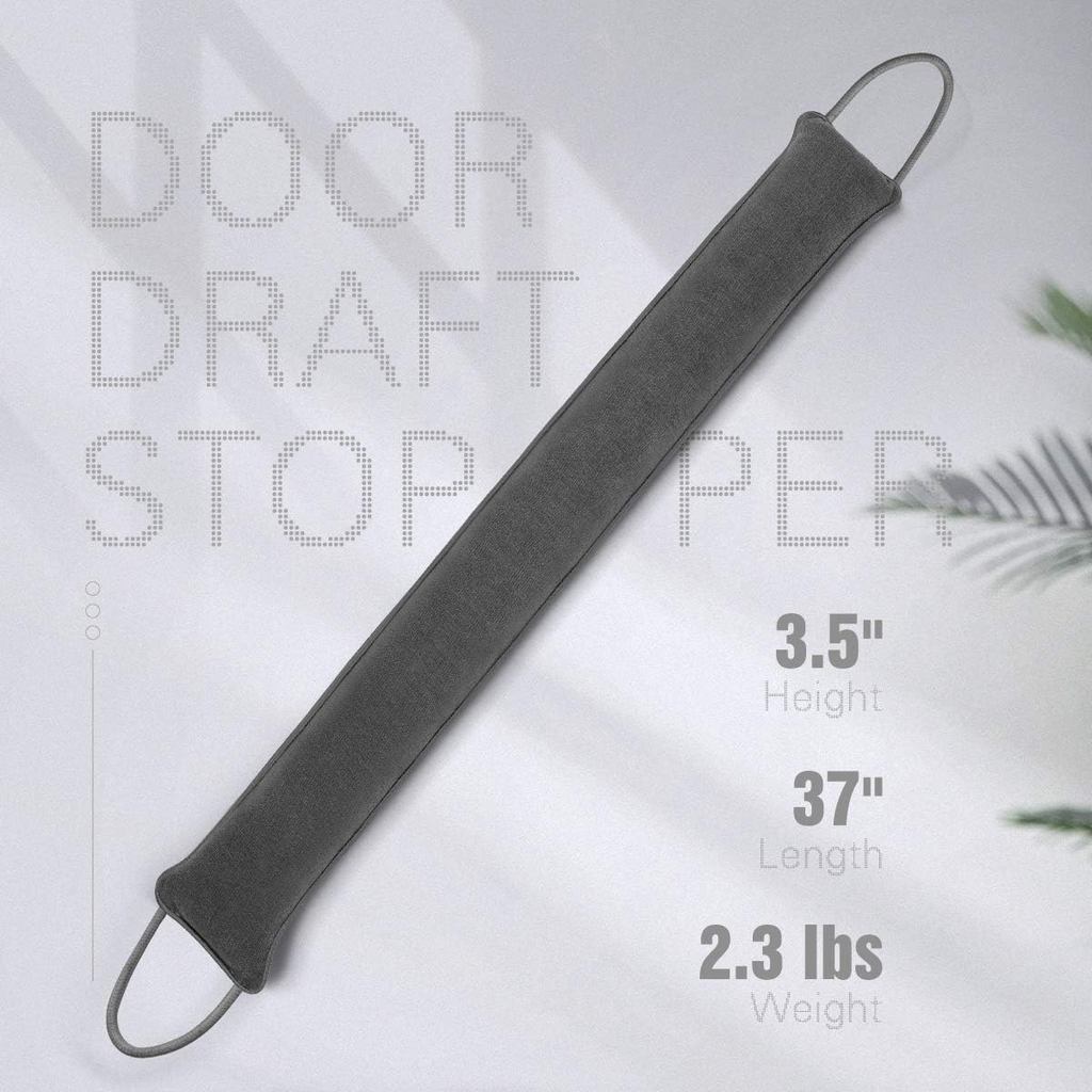 Door Draft Stopper, 37 Inch Weighted Under Door Noise Cold Air Blocker ...