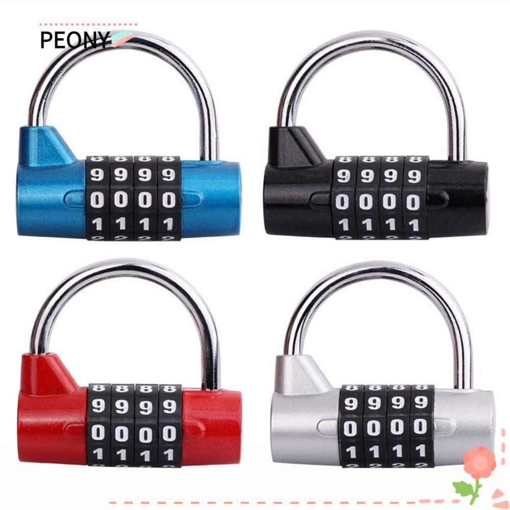 PEONYSG 4 Digit Password Lock Portable Anti-Theft Security Gym Safety ...