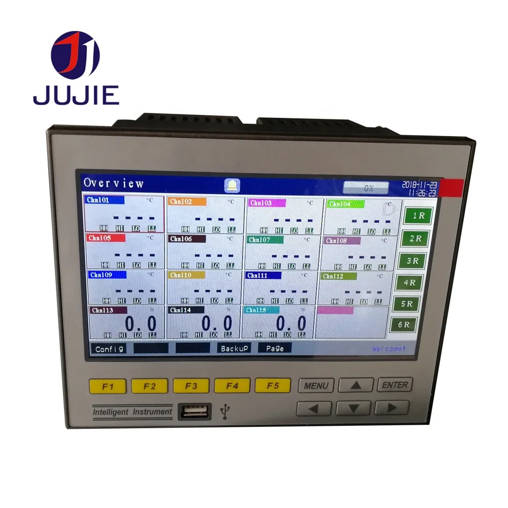 HOT NEW 4 6 8 12 16 Canais Pt100 Temperature Data Logger Industrial ...