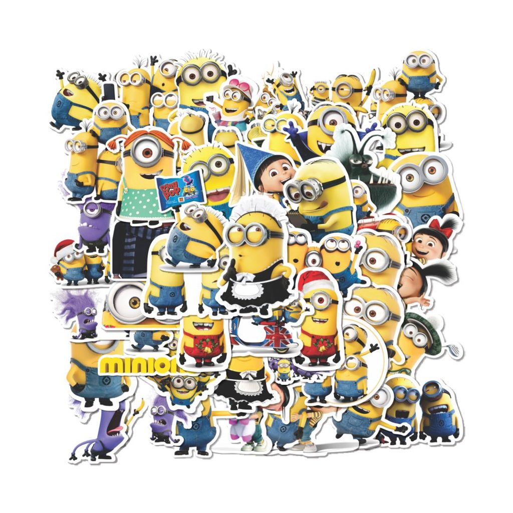 HP 50 PCS Despicable Me Minions Stickers 1 Waterproof Sticker – Ideal ...