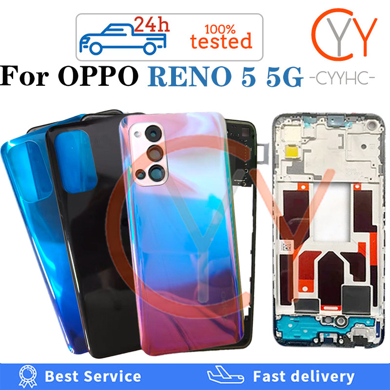 For OPPO Reno 5 5G Reno5 CPH2145 back cover Battery Housingr Volume ...