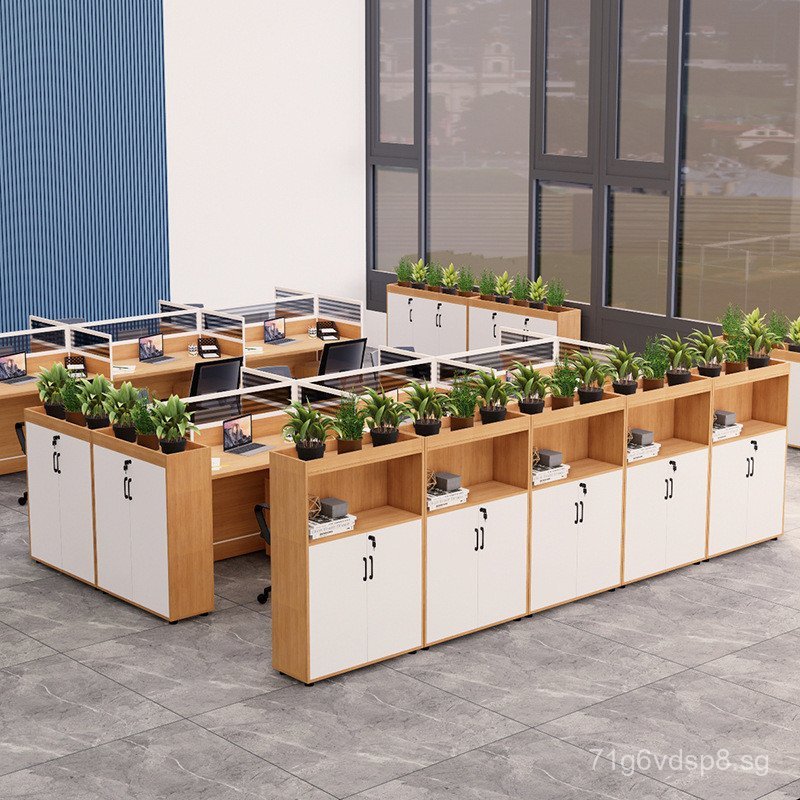 Office Flower Pot Cabinet Workshop Partition Cabinet Green Plant Side ...