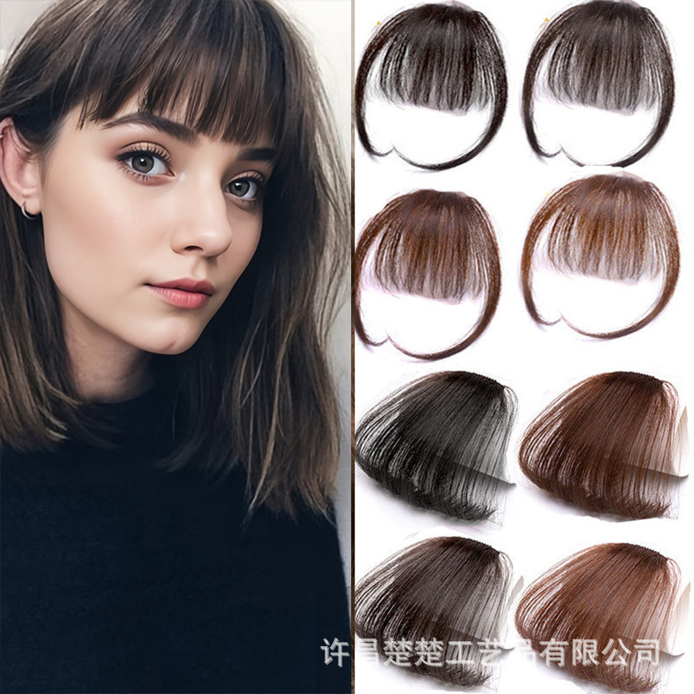 Sideburns Air Bangs Hair Clip Forehead Fake Bangs Patch Invisible Bangs ...