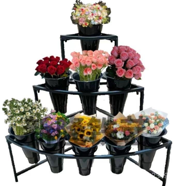 Flower Bucket Rack Multi-layer Flower Rack Display Rack Galvanized ...
