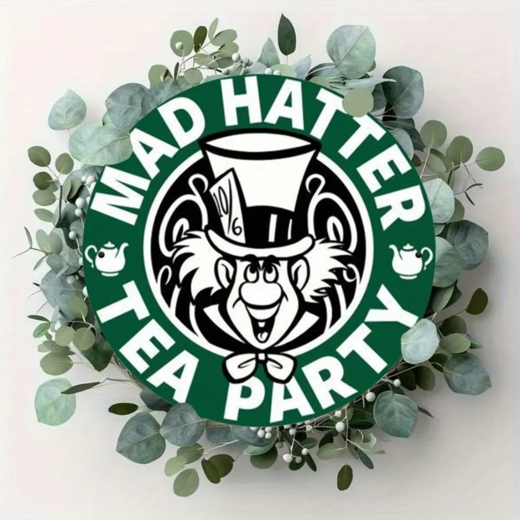 CIFbuy 2D Mad Hatter Tea Party Vintage Metal Tin Sign, Whimsical ...