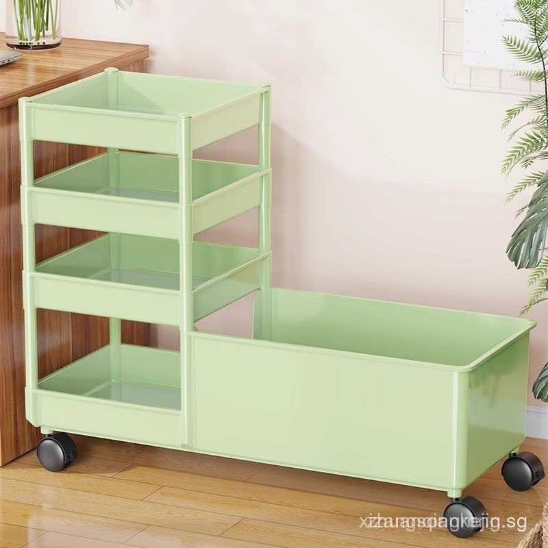 School Bag Storage Rack Floor-standing Movable Trolley Office Under ...