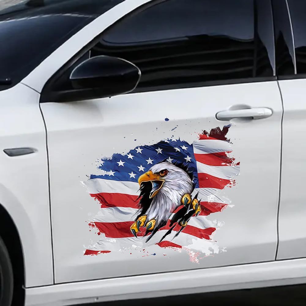 Generic 2 Pcs American Bald Eagle Car Decal Sticker, 11.41X10.62 Inch ...