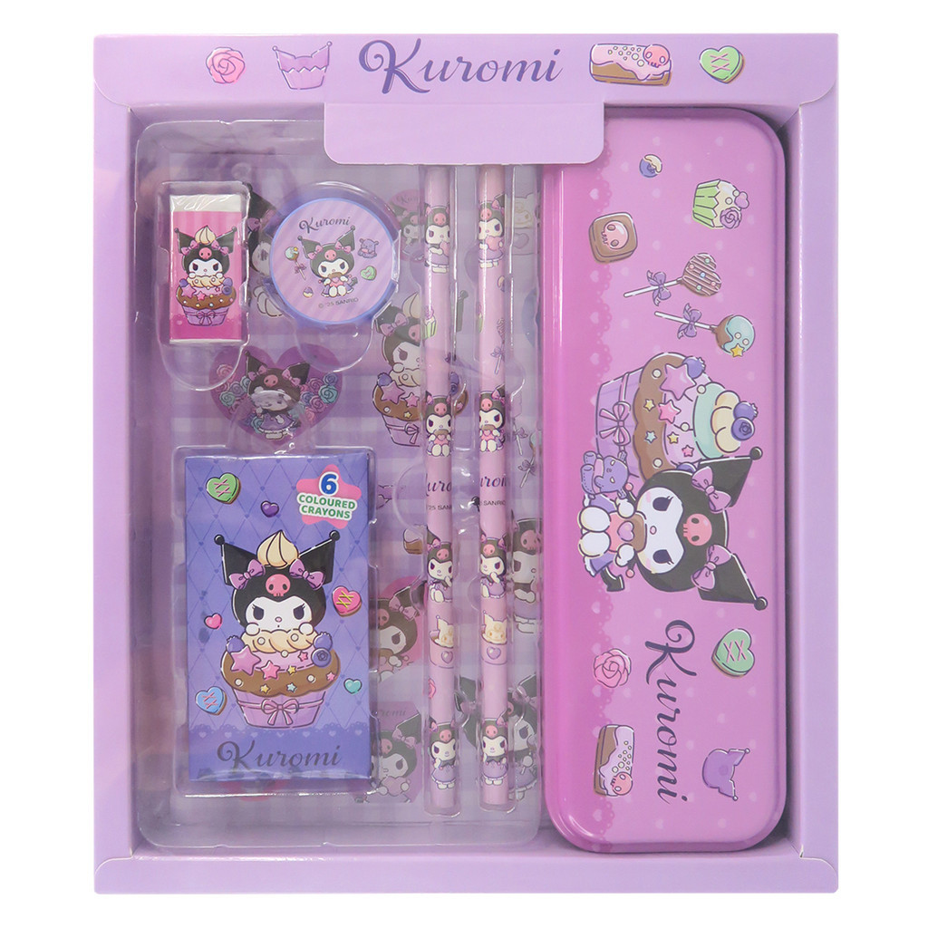 Kuromi Stationery Box Set ( 7 in 1) (10398) | Shopee Singapore