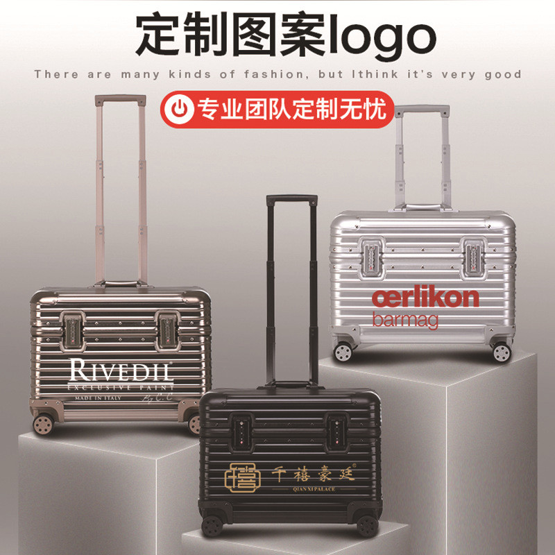 All-aluminum magnesium alloy photography trolley case with flip-top ...