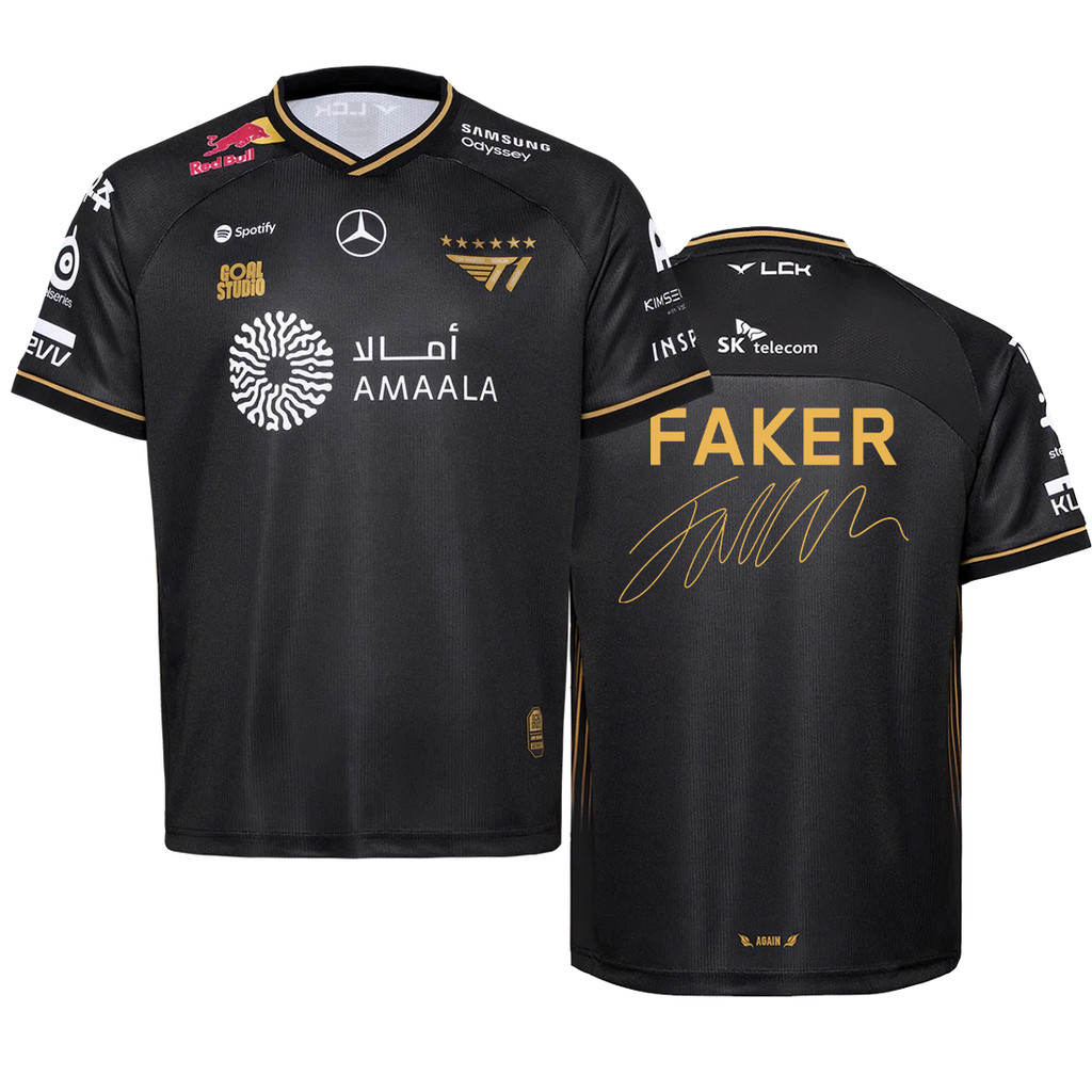 Faker Champion Signature Version 2025 T1 Worlds Uniform Jersey LOL ...