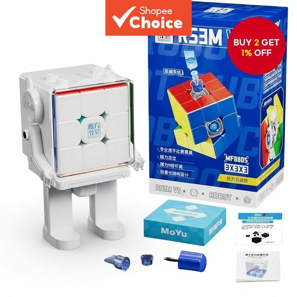 MOYU RS3M V5 3x3x3 Stickerless Magnetic Speed Cube, Professional 3D ...