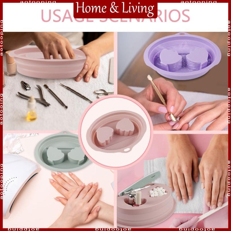 AOTO Portable Reusable Silicone Hand Soaking Basin For At Home Nail Art ...