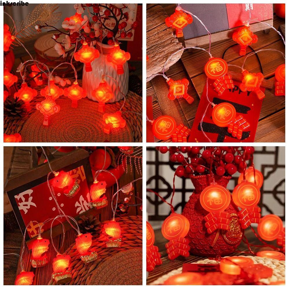 INKSCRIBE New Year LED String Lighting, Good Luck Chinese Style Spring ...