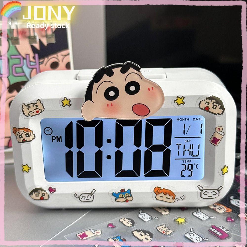 JONY LED Digital Clock, Crayon Shin-chan Cartoon Alien Alarms Clocks ...