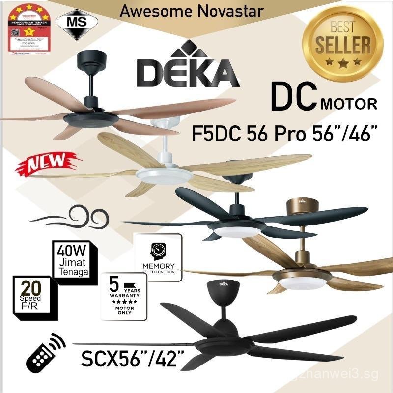 DEKA KRONOS F5DC 46”/56” LED SCX 56"/ 42” DC motor 5 Blades 56” Ceiling ...