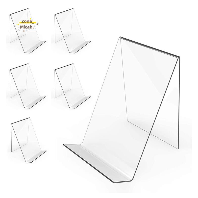 6 Pack Acrylic Book Stand, Clear Book Display Easel, Acrylic Book Stand ...