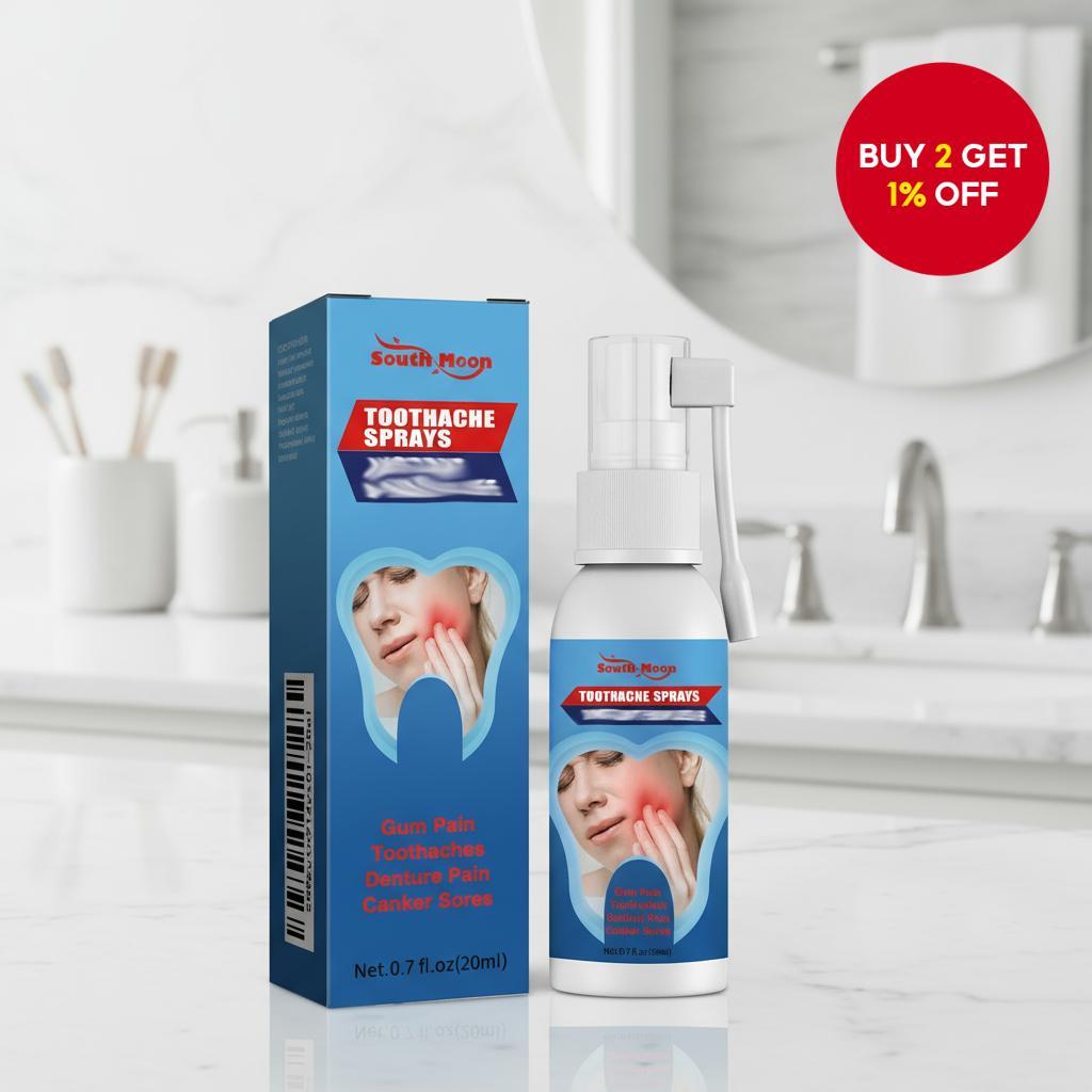 Benzocaine-based Toothache Relief Spray for Mouth Ulcers and Swollen ...