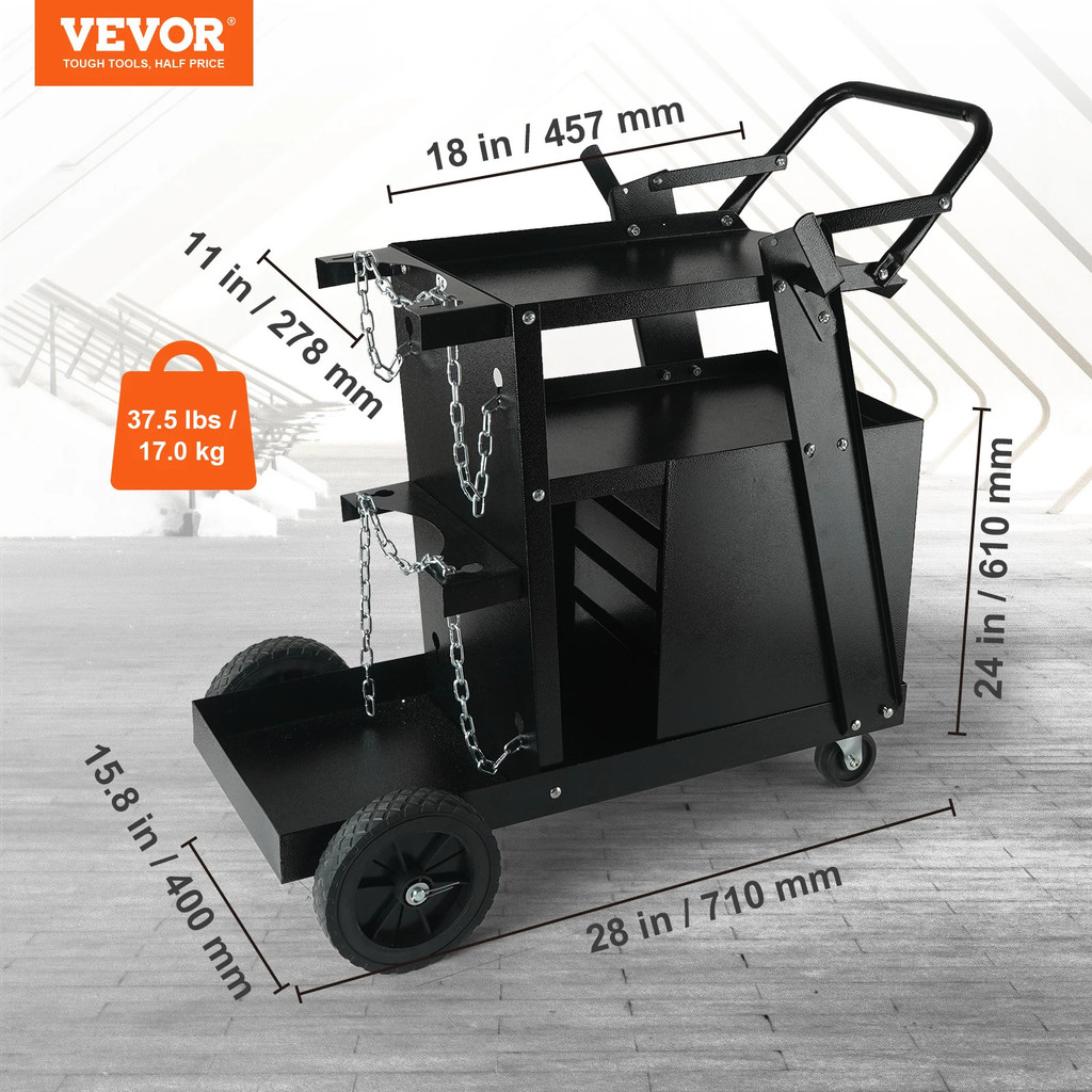 Welding Cart 2tier 4 Drawers Welder Cart With Tank Storage Safety ...