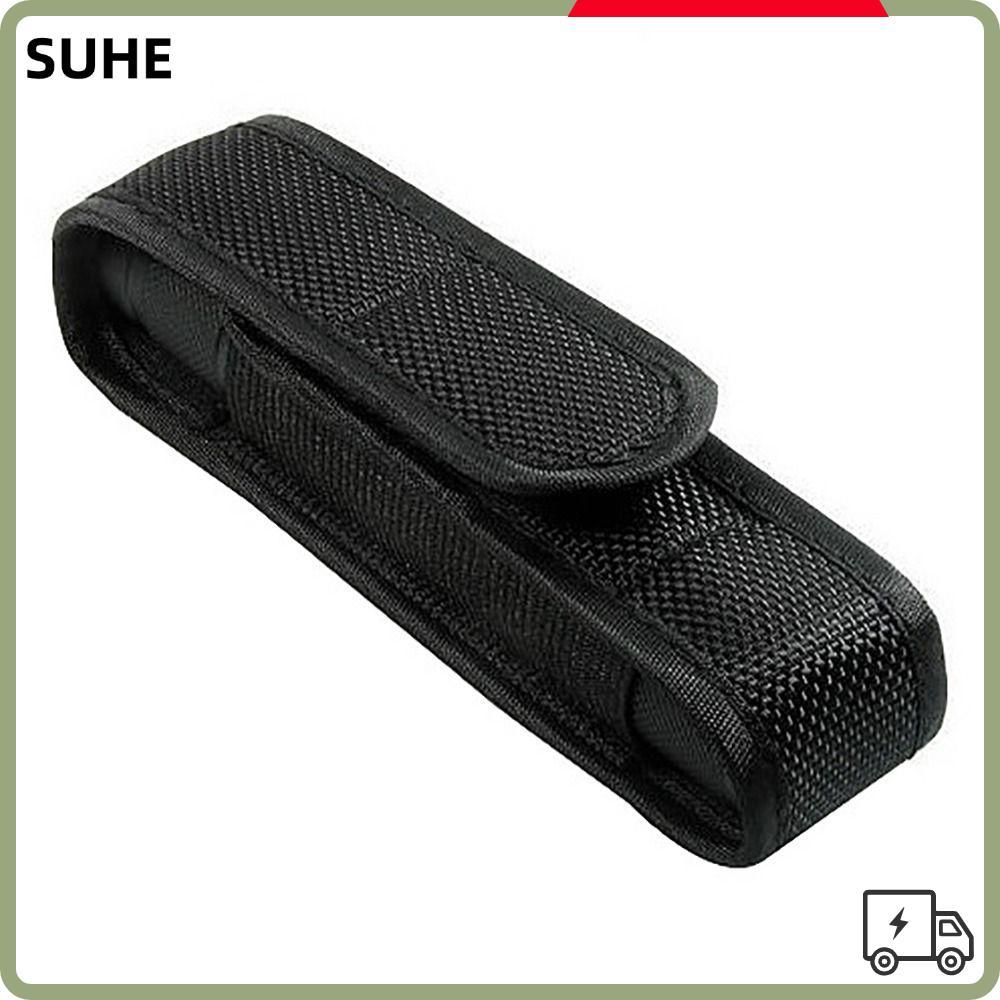 SUHE Flashlight Bag, Adjustable Nylon Flashlight Pouch, Portable Black ...