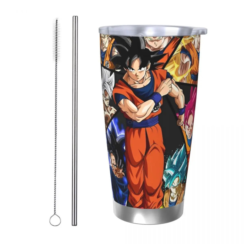 Dragon Ball Z Dbz Goku Insulated Tumbler With Straws Lid Japanese ...