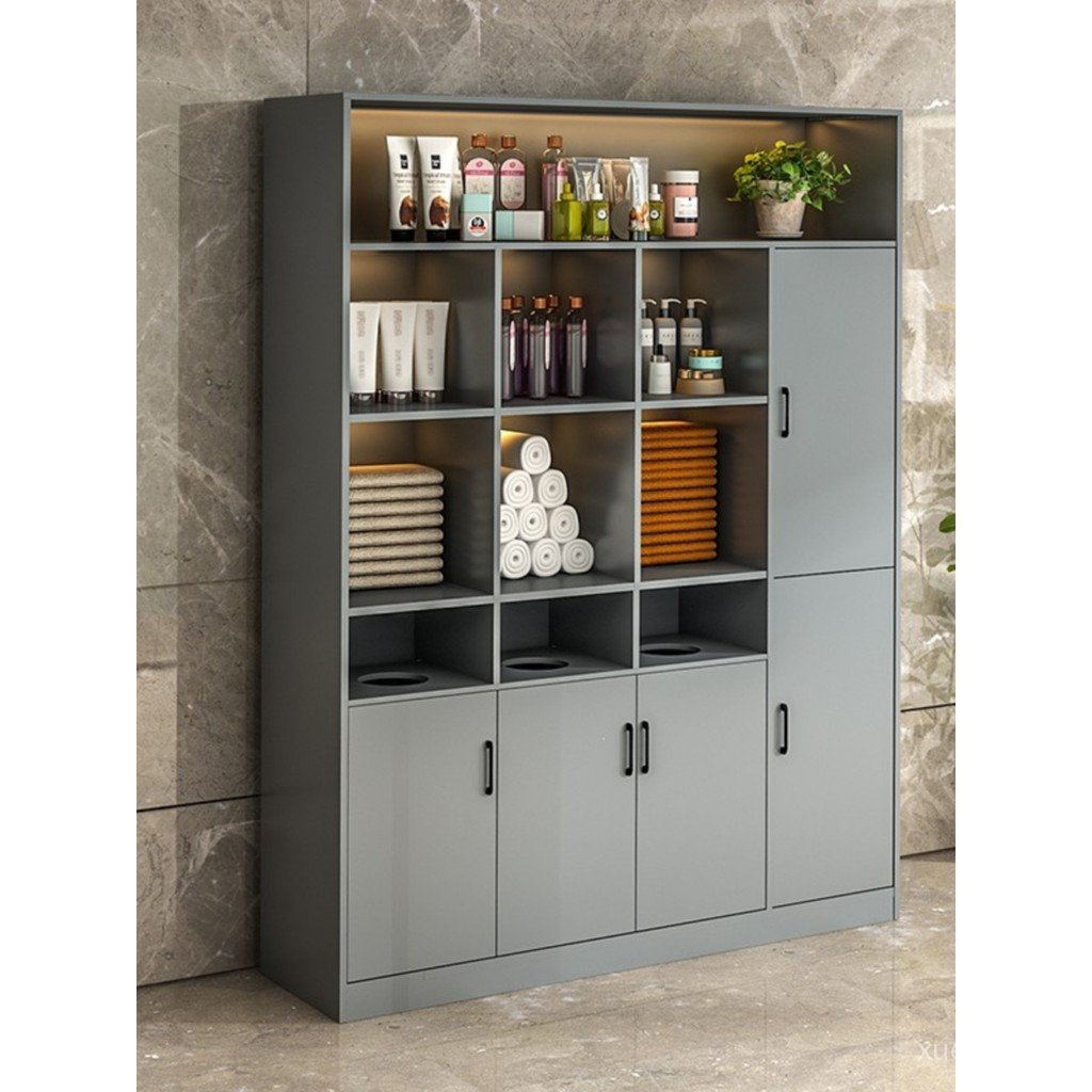 Wooden Locker Hair Salon Towel Cabinet Barber Shop Product Cabinet Yoga ...