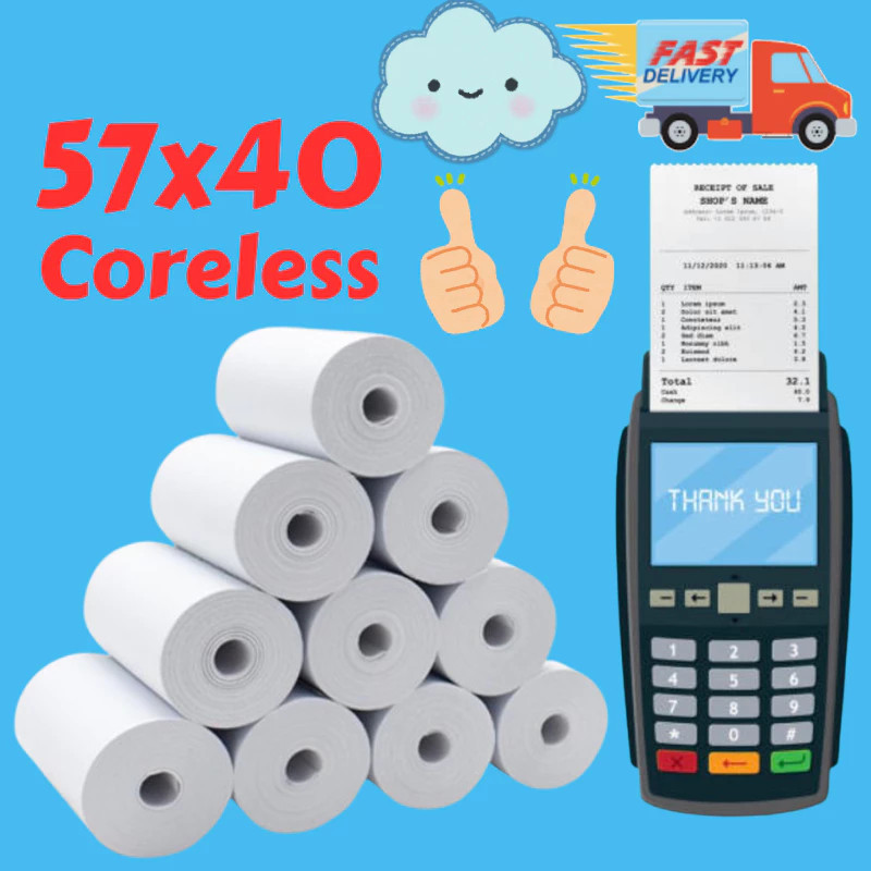 【SG SELLER】 NETS Machine Thermal Receipt Roll - Thermal Paper Roll ...