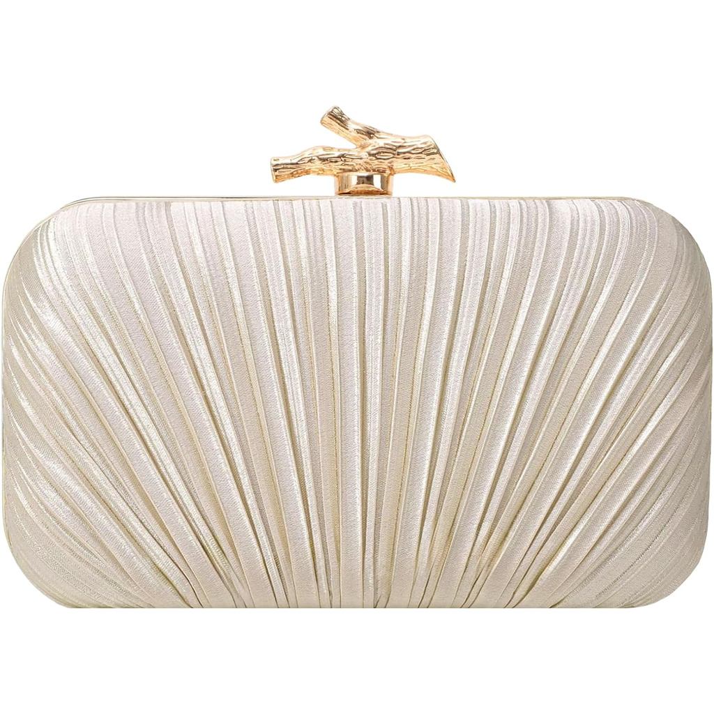 MR Clutch Purses for Women Evening Bag Satin Pleated Evening Bags for ...