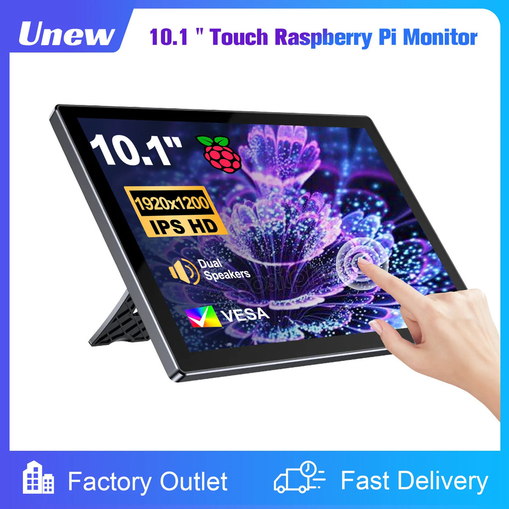 10.1 Inch Touch Screen Raspberry Pi Monitor 1920x1200 Lcd 16:9 60hz ...