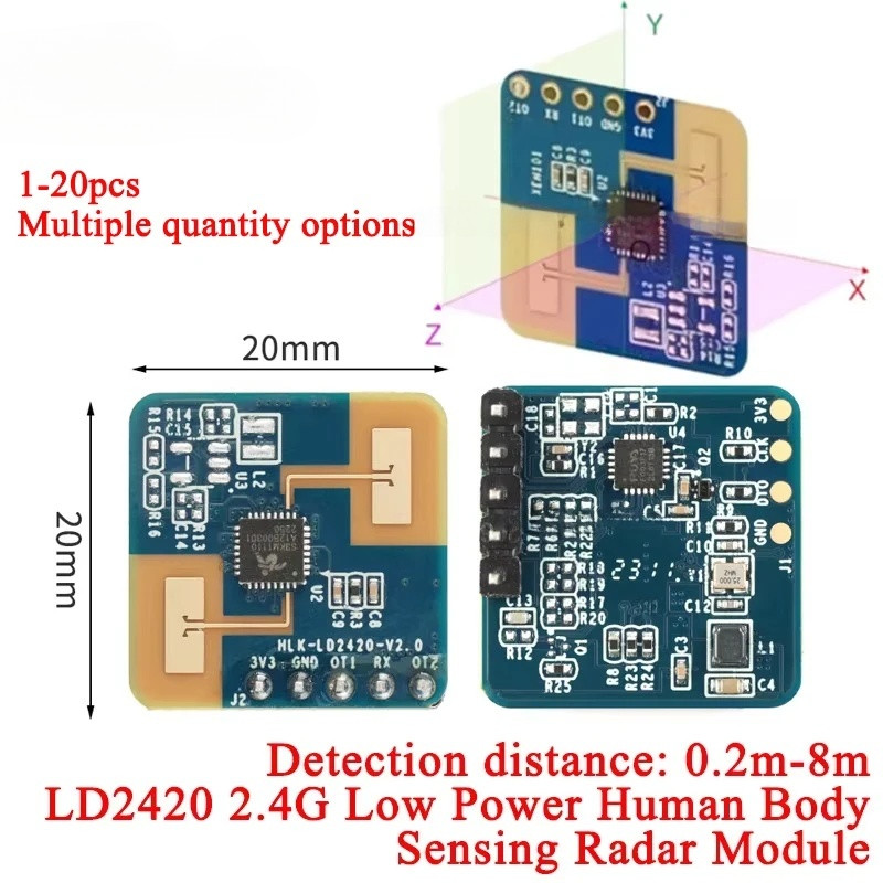 20Pcs/1pc LD2420 24G Millimeter Wave Radar Sensor Intelligent Human ...