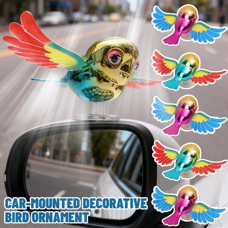 Moving Wings Bird Toy - Funny Flying Bird Car Decoration - 30km/h Wind ...