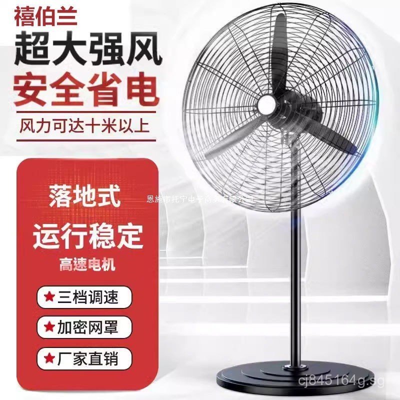 Commercial High-Power Electric Fan Floor Fan Horn-Shaped Strong Wind ...