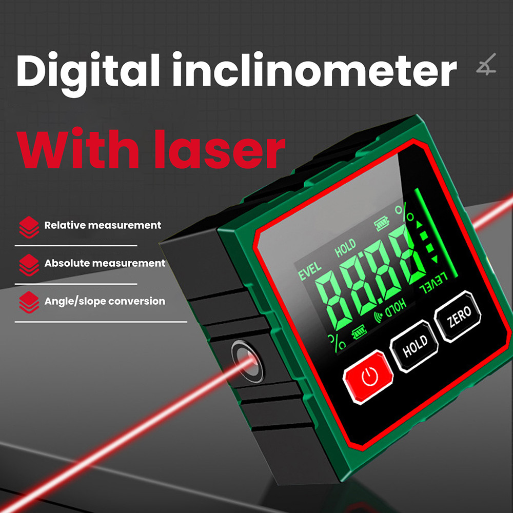 YoHi Intelligent double-sided laser digital tilt angle meter with ...