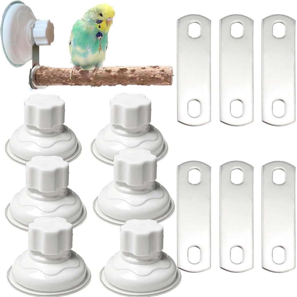 6 Pack Suction Accessory Sets for Brid Perches Brid Stand Sticks Stand ...