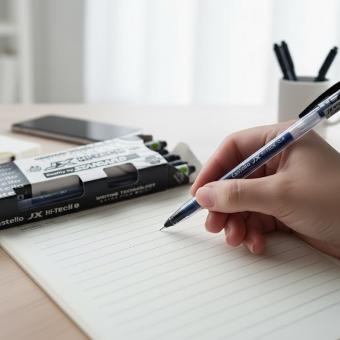Castello JX Hi-Tech Standard Gel Pen 0.4mm – Black | / Ballpoint Gel ...