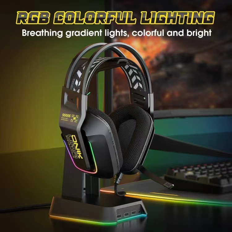 ONIKUMA X13 RGB Professional Gaming Headset Noise-Cancellation ...