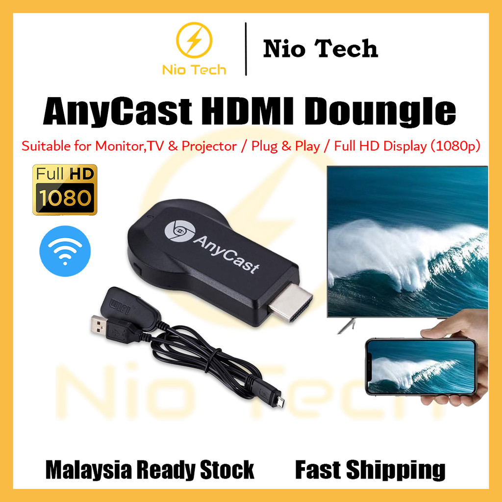 NioTech Anycast Dongle M9 Plus Screen Mirroring TV Screen Mirroring ...