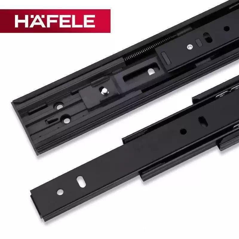 Hafele Damping Buffer Track Black Cabinet Hafele Drawer Rail Three ...