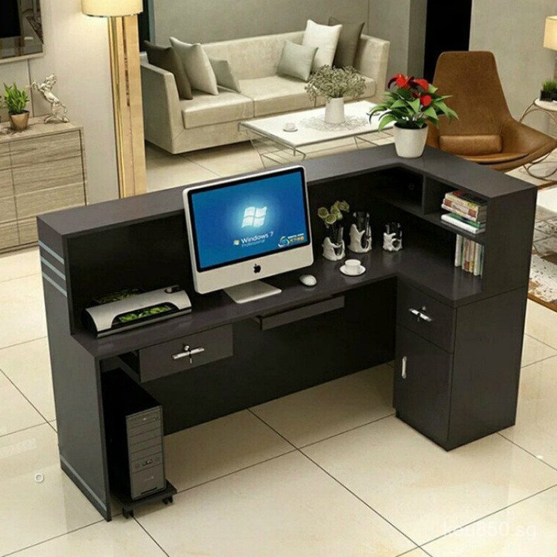 Company Office Reception Desk Simple Front Desk Welcome Desk Cashier ...