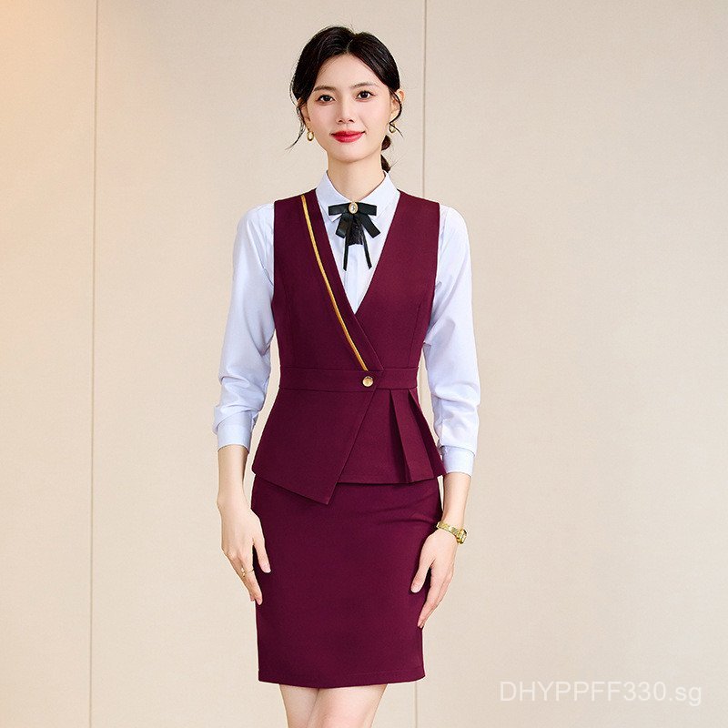 Beautician Outfit Skirt Service Staff Uniform Flight Attendant ...