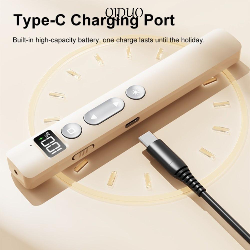 QIDUO Laser Pointer Clicker, 2.4GHz Meeting Wireless Flip Pen Clicker ...