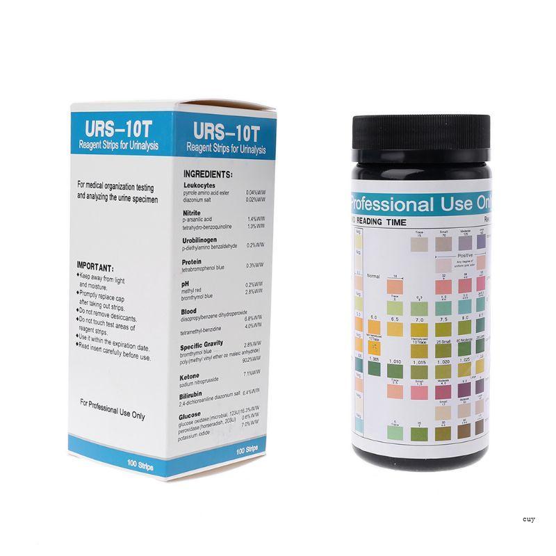 CUY Complete 10-in-1 Urine Test Strips 100ct Urinalysis Dip-Stick ...