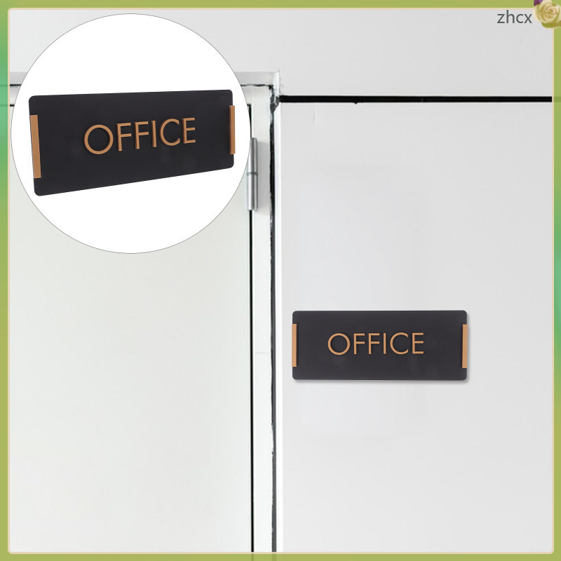 Acrylic Office Door Sign: Self-Adhesive Wall-Mounted Name Plate Modern ...