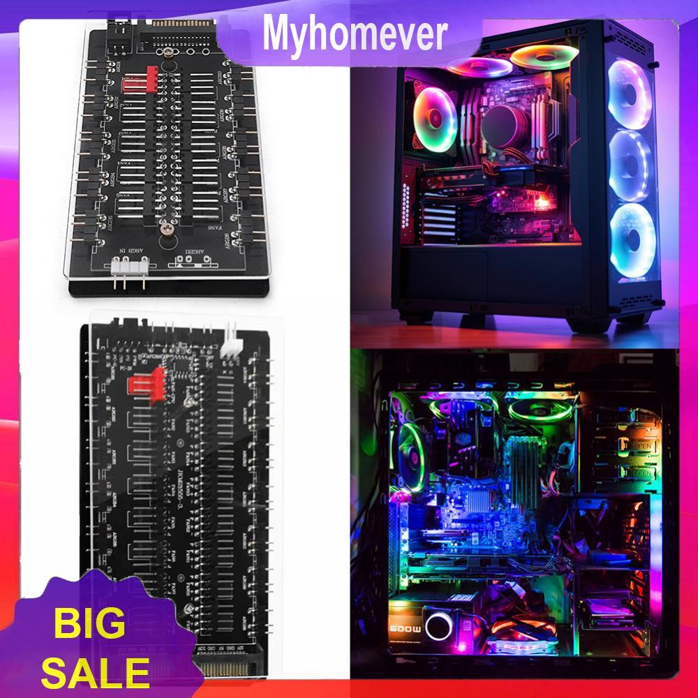 4Pin PWM & 5V 3Pin ARGB PC RGB Fan Cooler SATA Power 10/16 Hub ARGB and ...
