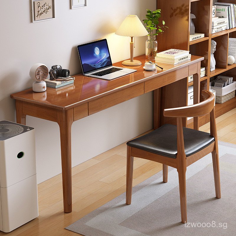 Solid Wood Extremely Narrow Computer Desk40/45cm Wide Modern Minimalist ...