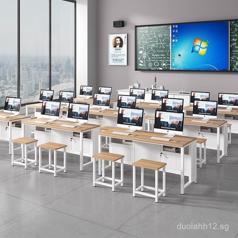 School Computer Lab Desk Training Class Computer Desktop Desk for ...