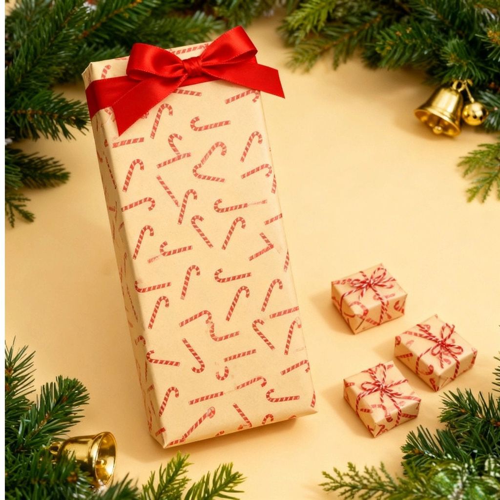 IUIGA Christmas Candy Cane Wrapping Paper (5/10 Sheets) | Shopee Singapore
