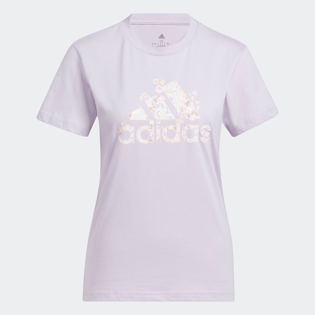 adidas Lifestyle Floral Badge of Sport Graphic Tee Women Purple H52232 ...