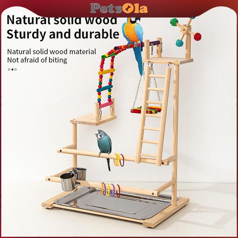 PETSOLA Bird Playpen Parrot Play Stand Portable Windproof Playpen Toys ...