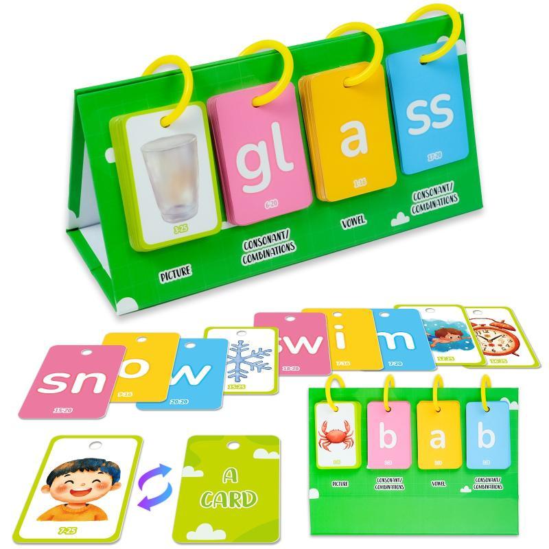 SUPERTOY 81pcs Table Model Spell Words Education Card Picture Letter ...