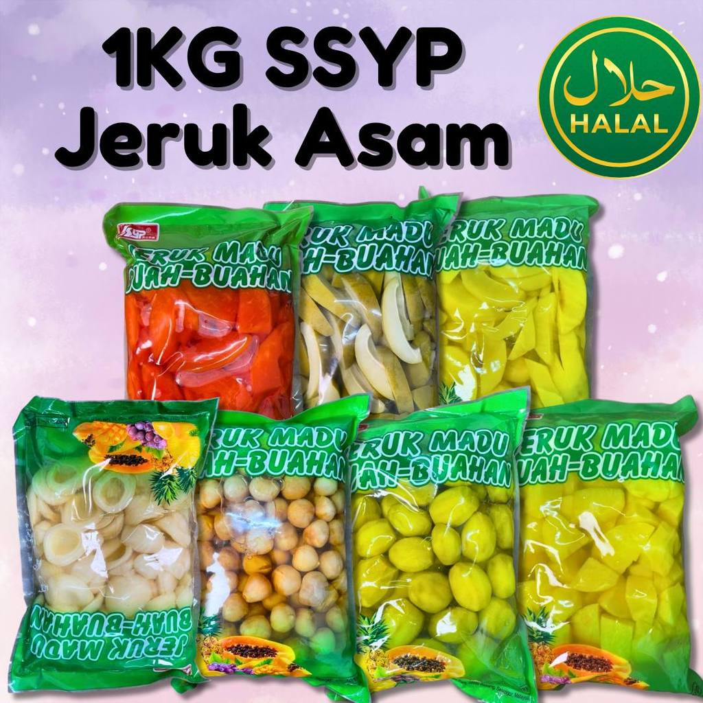1KG Jeruk Asam Buah SSYP|Halal|Mangga / Betik / Sengkuang / Kedondong ...